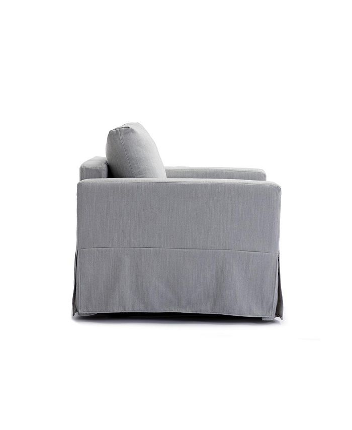 Simplie Fun Light Grey Modular Sofa with Removable Washable Cushions ...