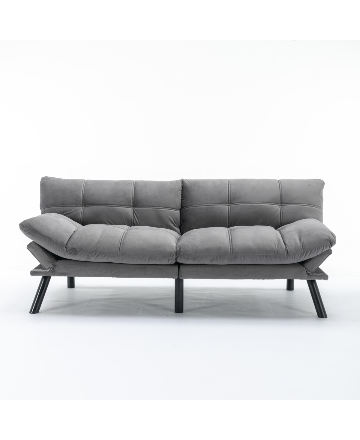 Click here for Streamdale Velvet Sofa Bed - Light grey prices