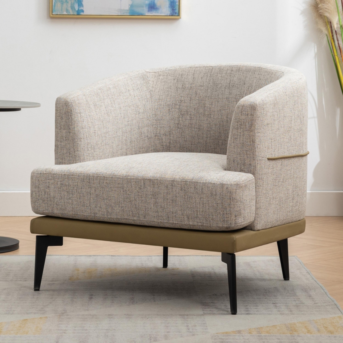 Click here for Streamdale Modern Two-Tone Upholstered Barrel Chai... prices