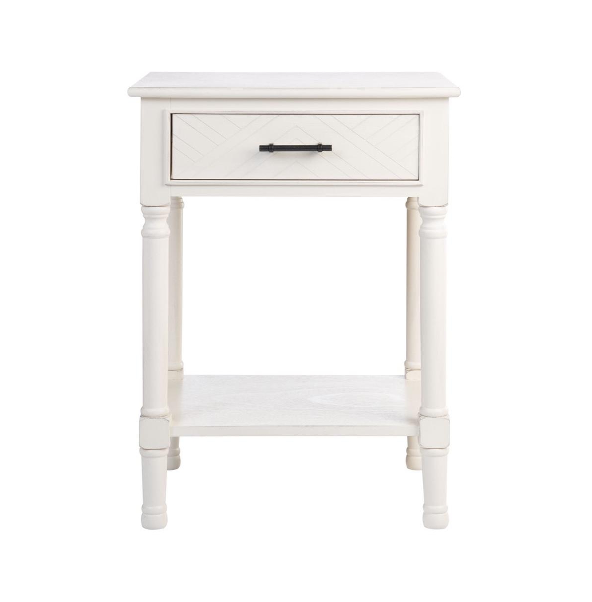 Safavieh Peyton 1 Drawer Accent Table - Distressed white