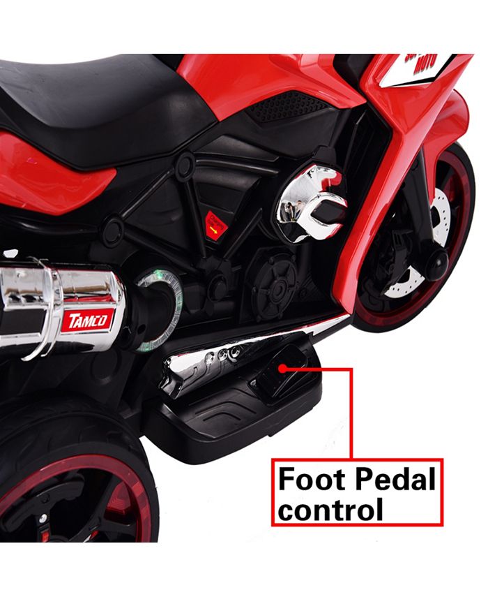 Simplie Fun 12V Kids Electric Motorcycle with Three Lighting Wheels ...