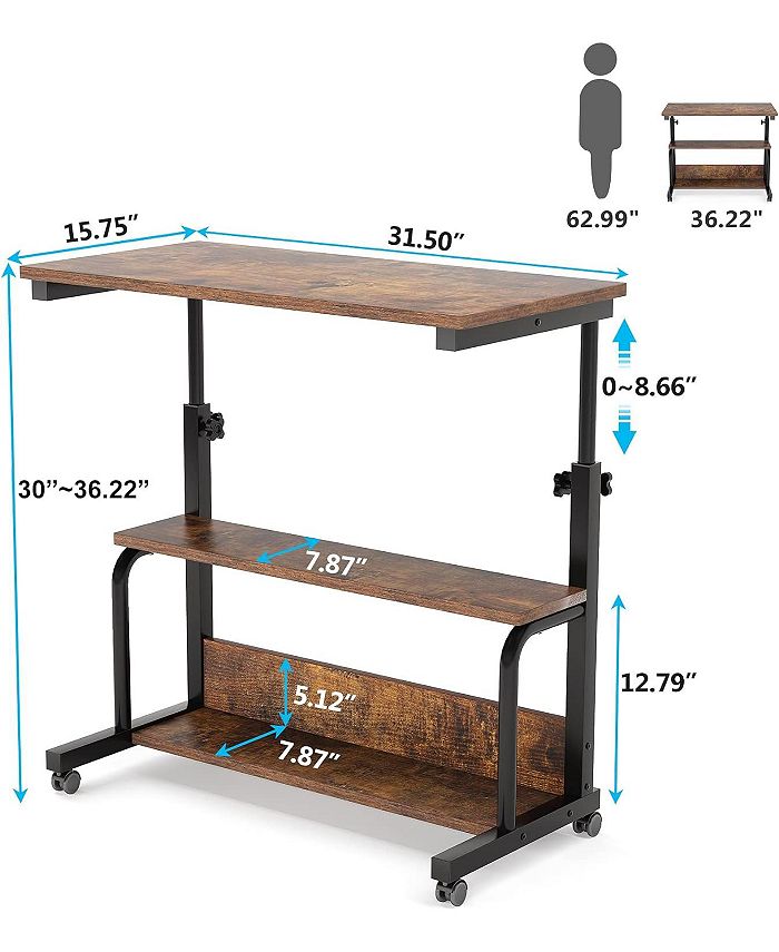 Tribesigns Portable Table for Couch and Bed, Height Adjustable Laptop ...