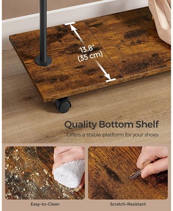 Slickblue Middle Rod Clothing Rack for Hanging Clothes with Shelf ...