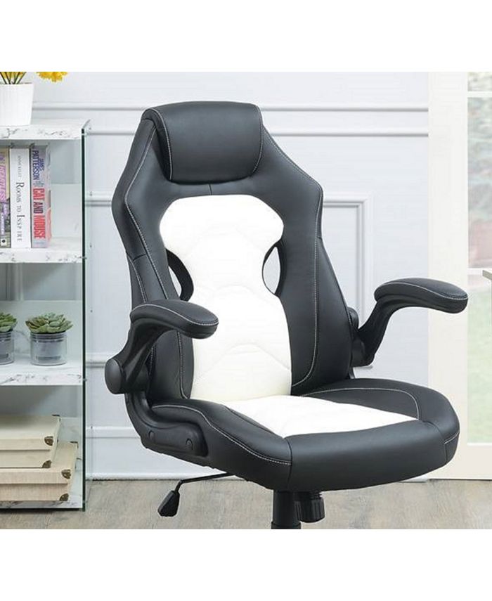 Simplie Fun Office Chair Upholstered 1 Piece Cushioned Comfort Chair ...
