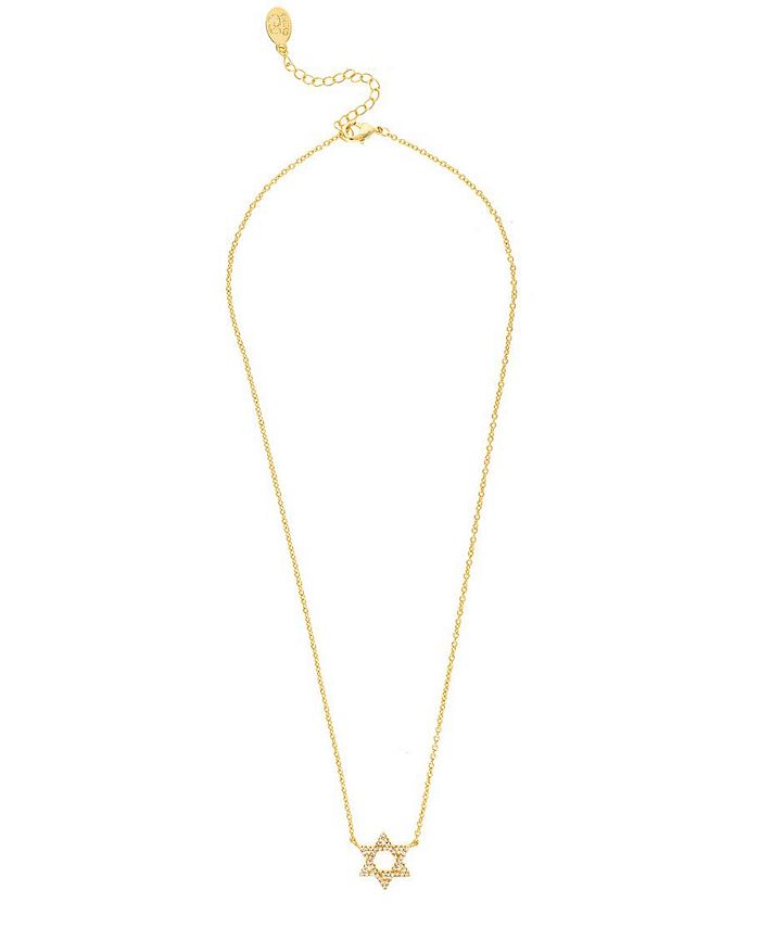 Rivka Friedman Cubic Zirconia Encrusted Star of David Pendant - Macy's