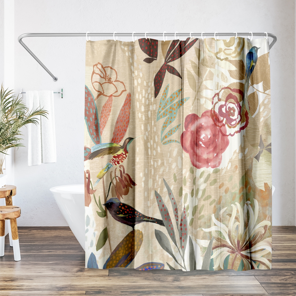 Click here for Americanflat 71x74 Floral Shower Curtain - Where T... prices