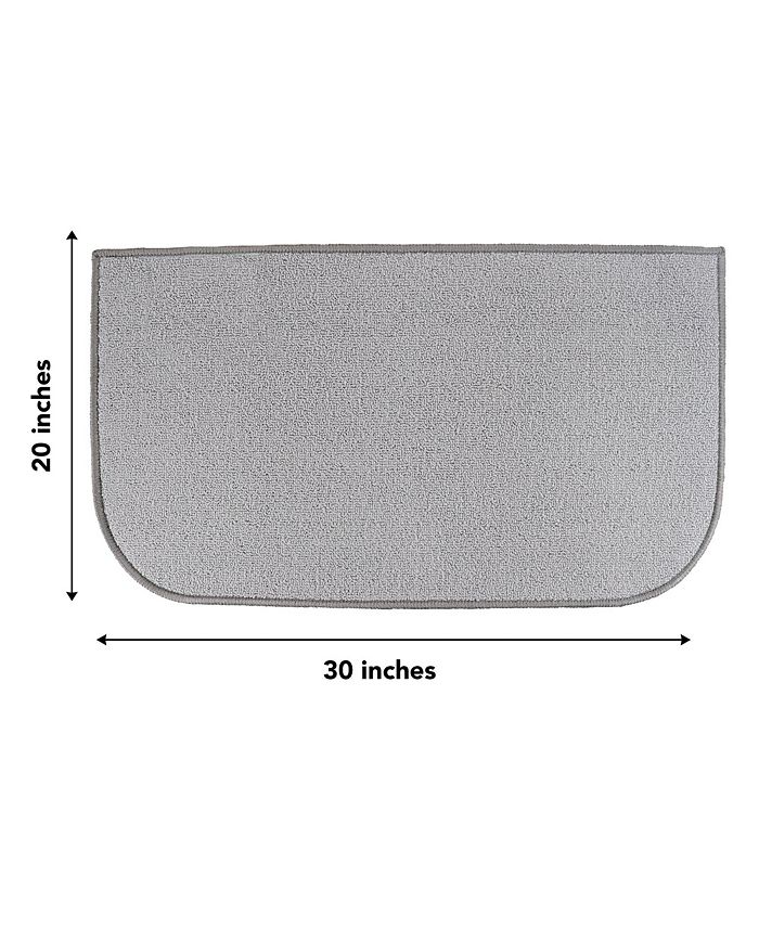 Sloppy Chef D-Shape Kitchen Throw Rugs (18x30 in.), Non-Skid Backing ...