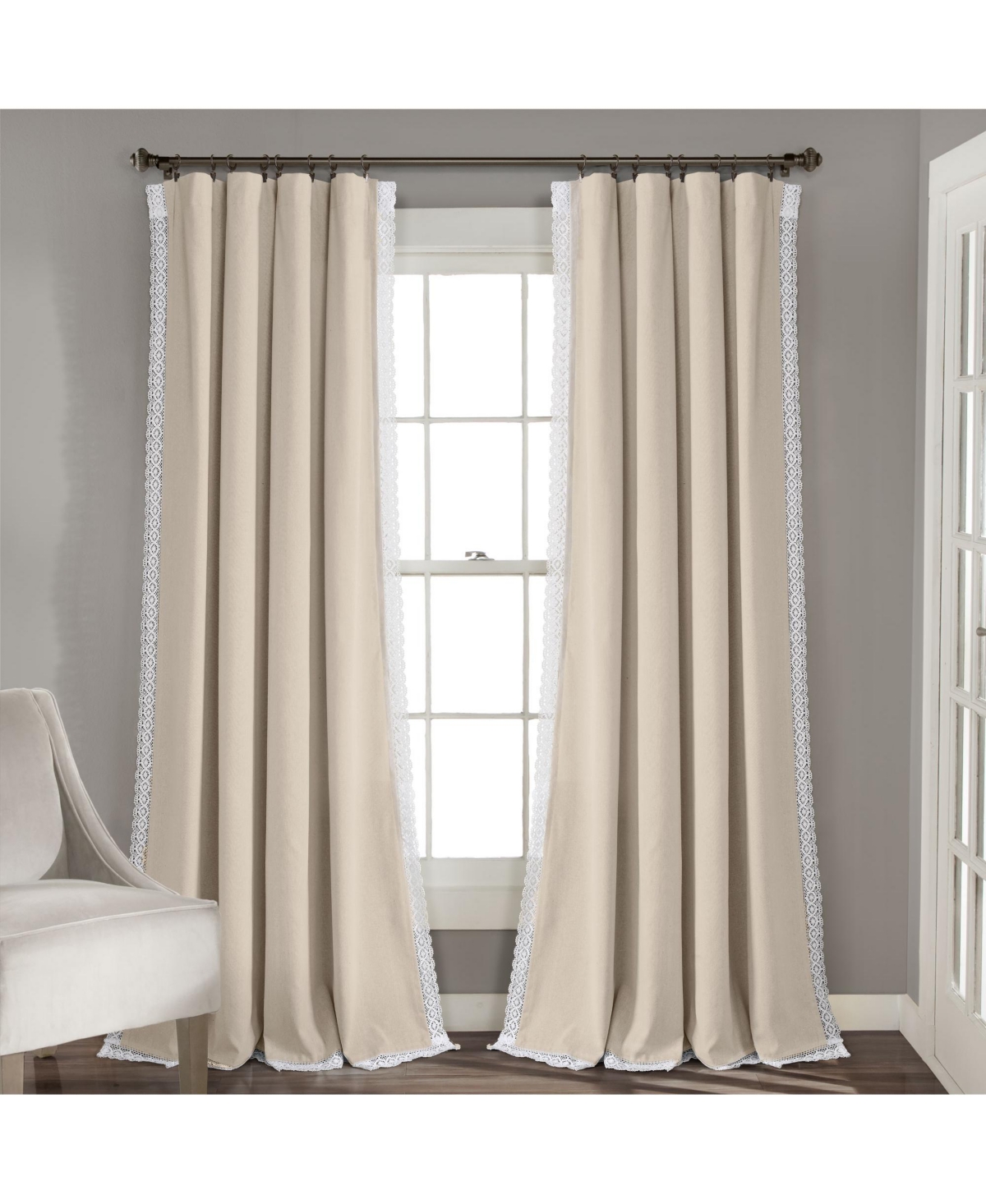 Click here for Lush Decor Rosalie Window Curtain Panels - Neutral prices