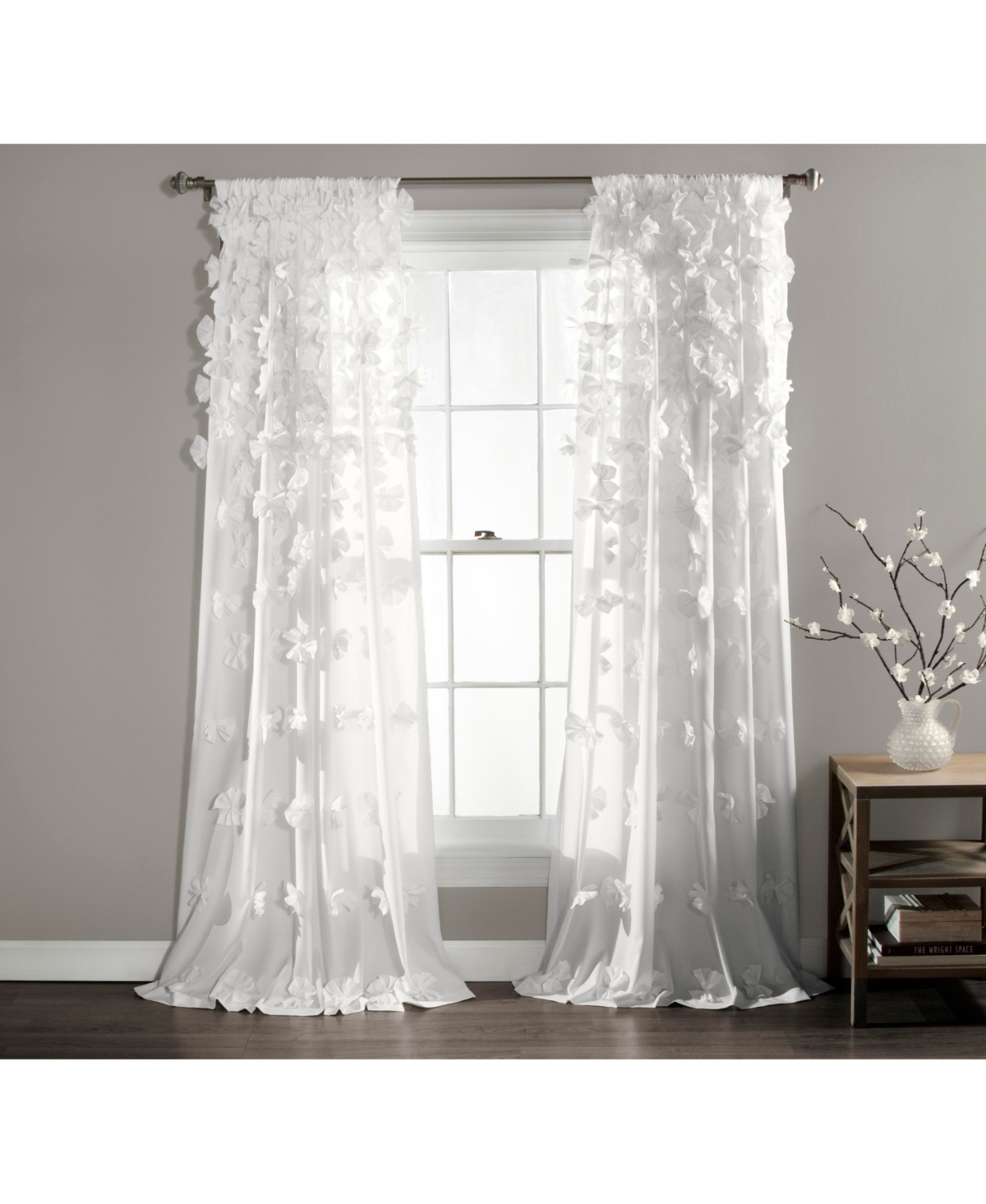 Click here for Lush Decor Riley Window Curtain Panel - White prices