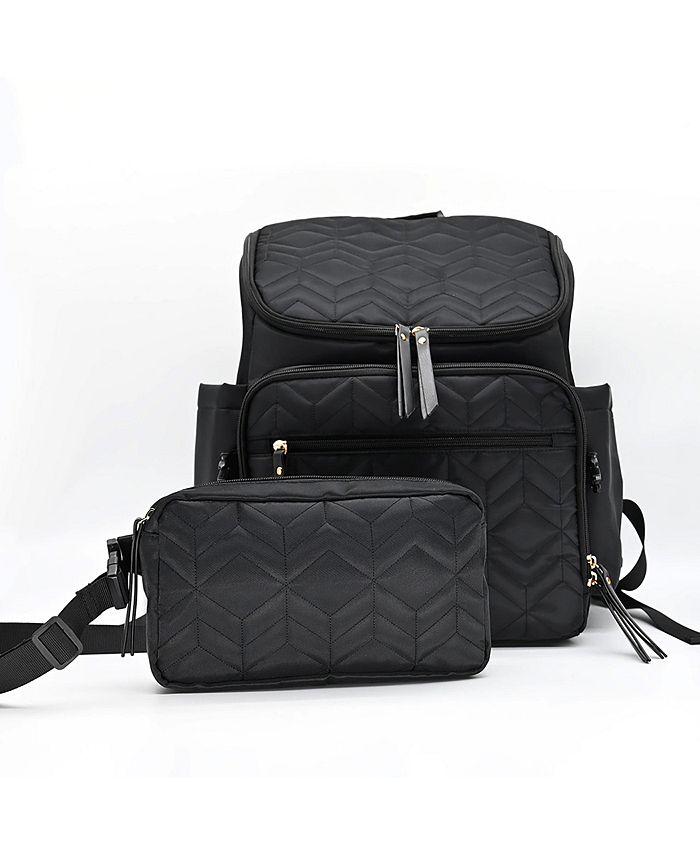 Trend Lab Backpack with Removable Cross Body Diaper Bag - Black - Macy's