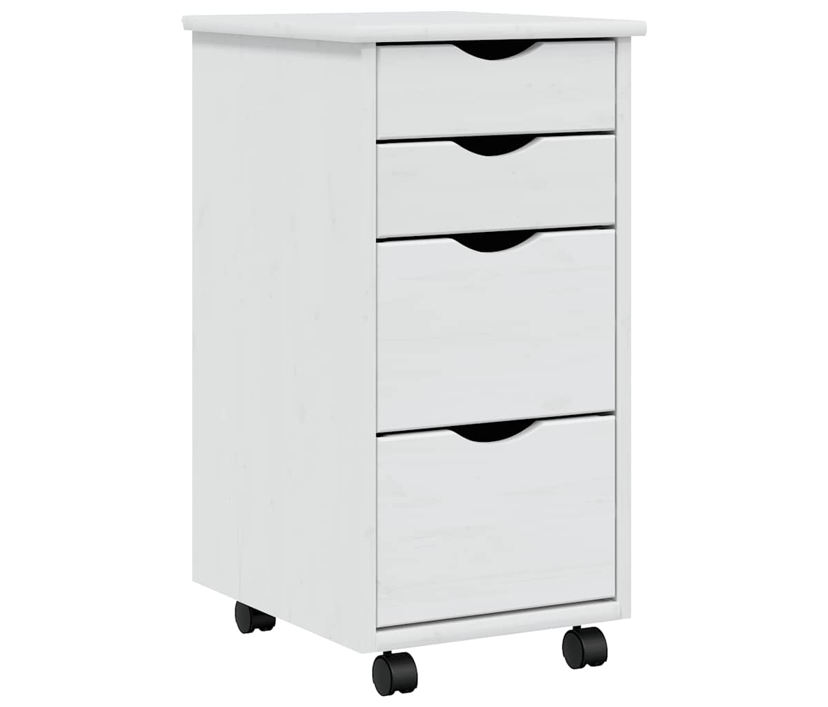 Click here for Rolling Cabinet with Drawers Moss White Solid Wood... prices