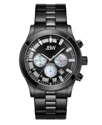 JBW Men's Delano Diamond (1/5 ct.t.w.) Black Ion-Plated Stainless Steel ...