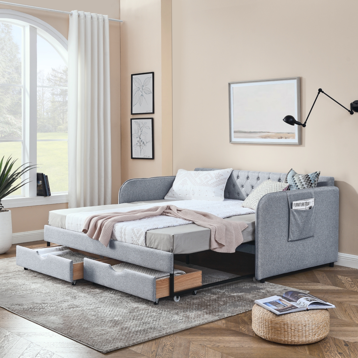 Click here for Streamdale Upholstered Daybed with Trundle and Sto... prices