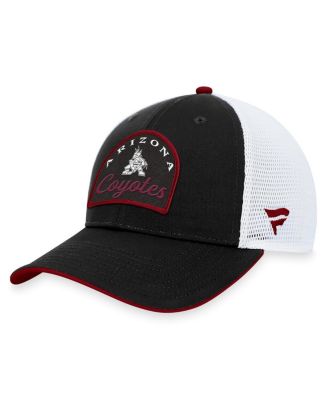 Fanatics Men's Black/White Arizona Coyotes Fundamental Adjustable Hat ...