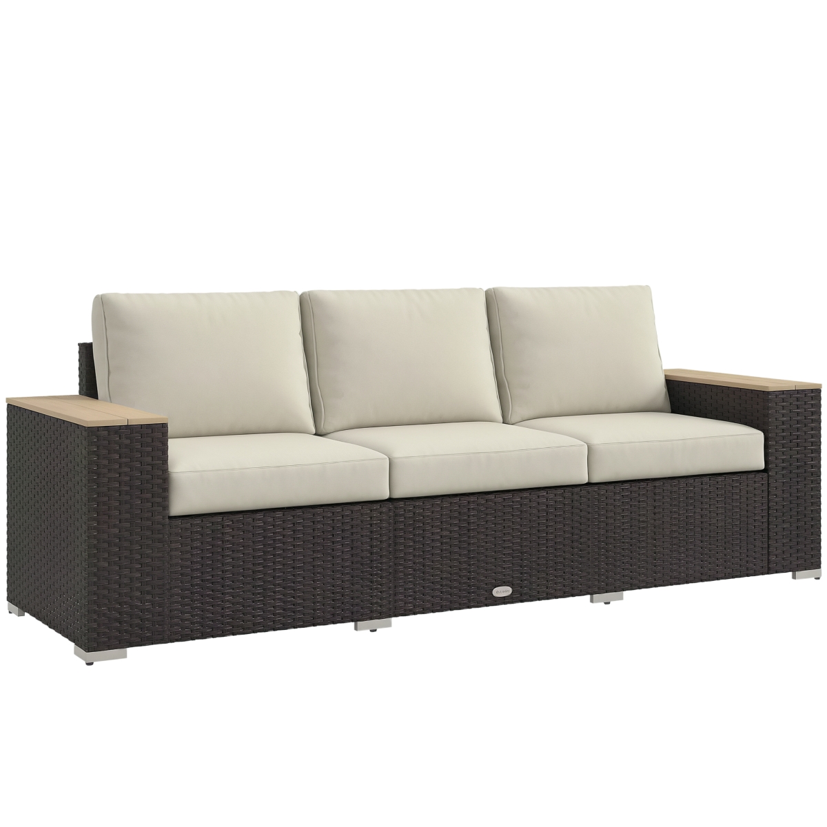 Click here for Outsunny 3-Seater Outdoor Sofa w/ Thick Cushions... prices