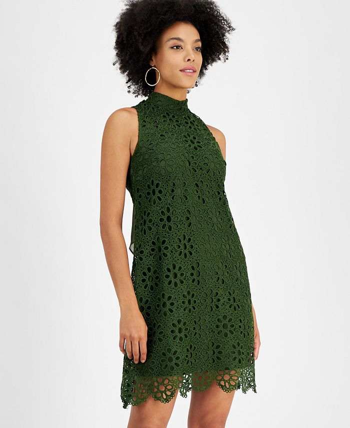 Robbie Bee Plus Size Mock-Neck Tie-Back Sleeveless Dress - Macy's