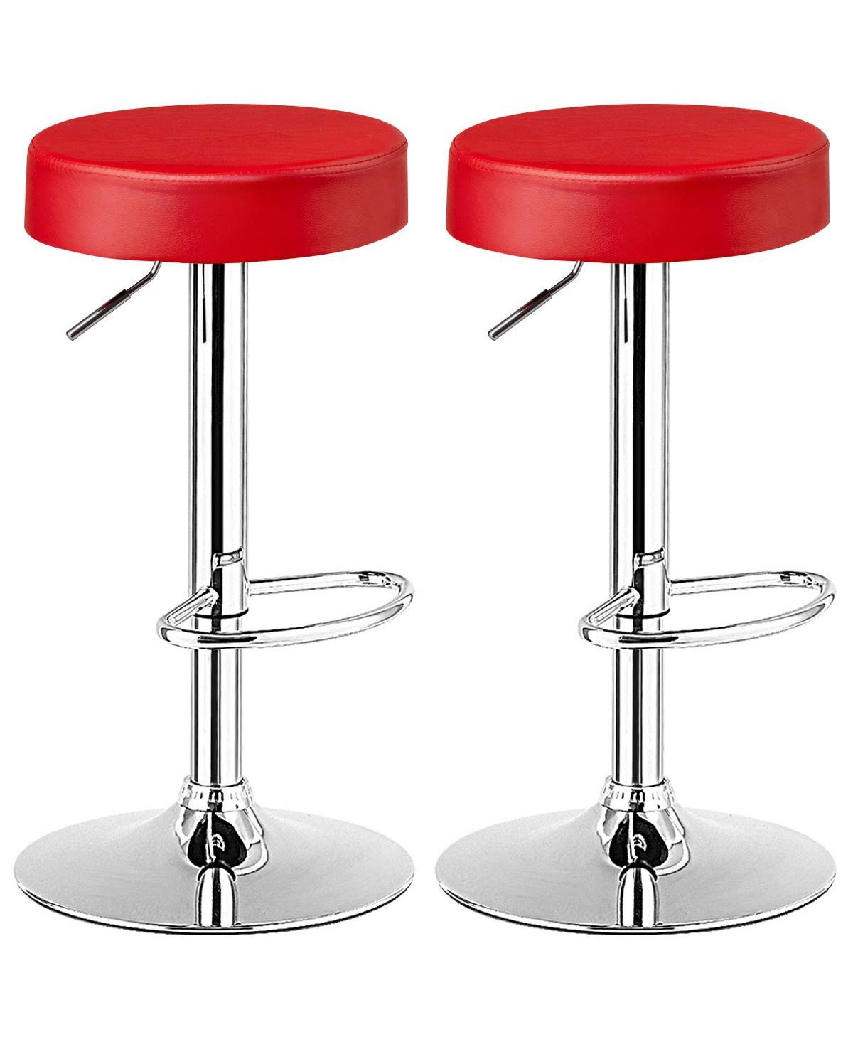Click here for Sugift Set of 2 Adjustable Swivel Round Bar Stool... prices