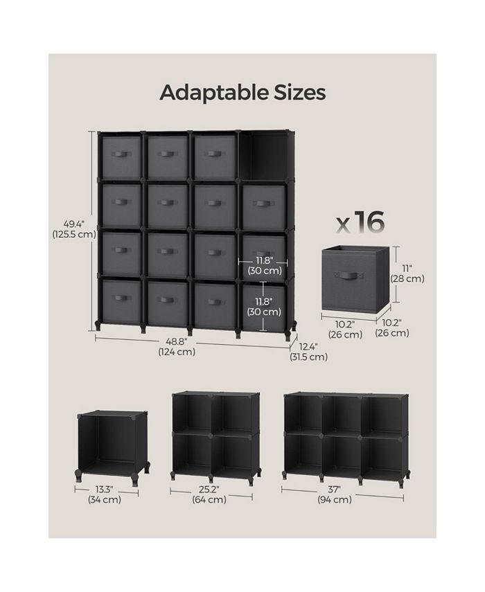 Slickblue Cube Storage Organizer with Storage Boxes, Customizable Shape ...