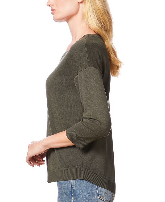 Melissa Paige Women's Boat-Neck Button-Back Sweater - Macy's