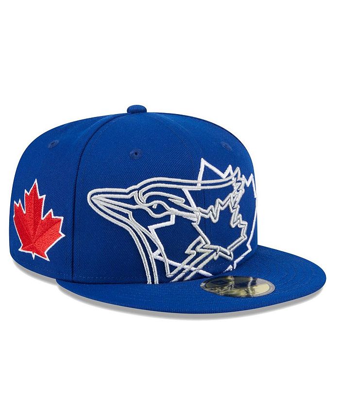 New Era Men's Royal Toronto Blue Jays Game Day Overlap 59FIFTY Fitted ...