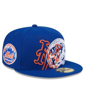 New Era Men's Royal New York Mets Game Day Overlap 59FIFTY Fitted Hat ...