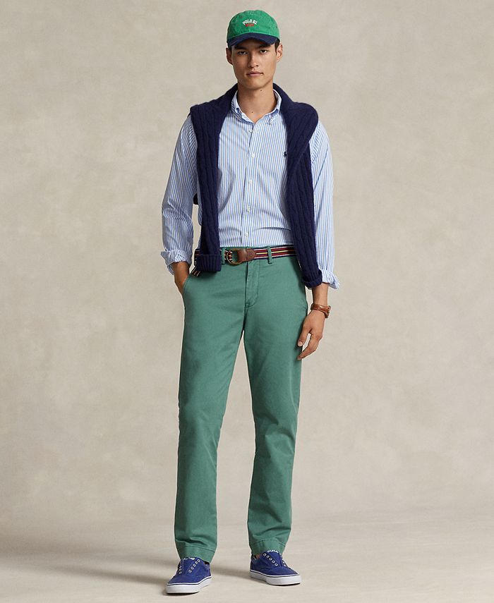 Polo Ralph Lauren Men's Straight-Fit Washed Stretch Chino Pants - Macy's