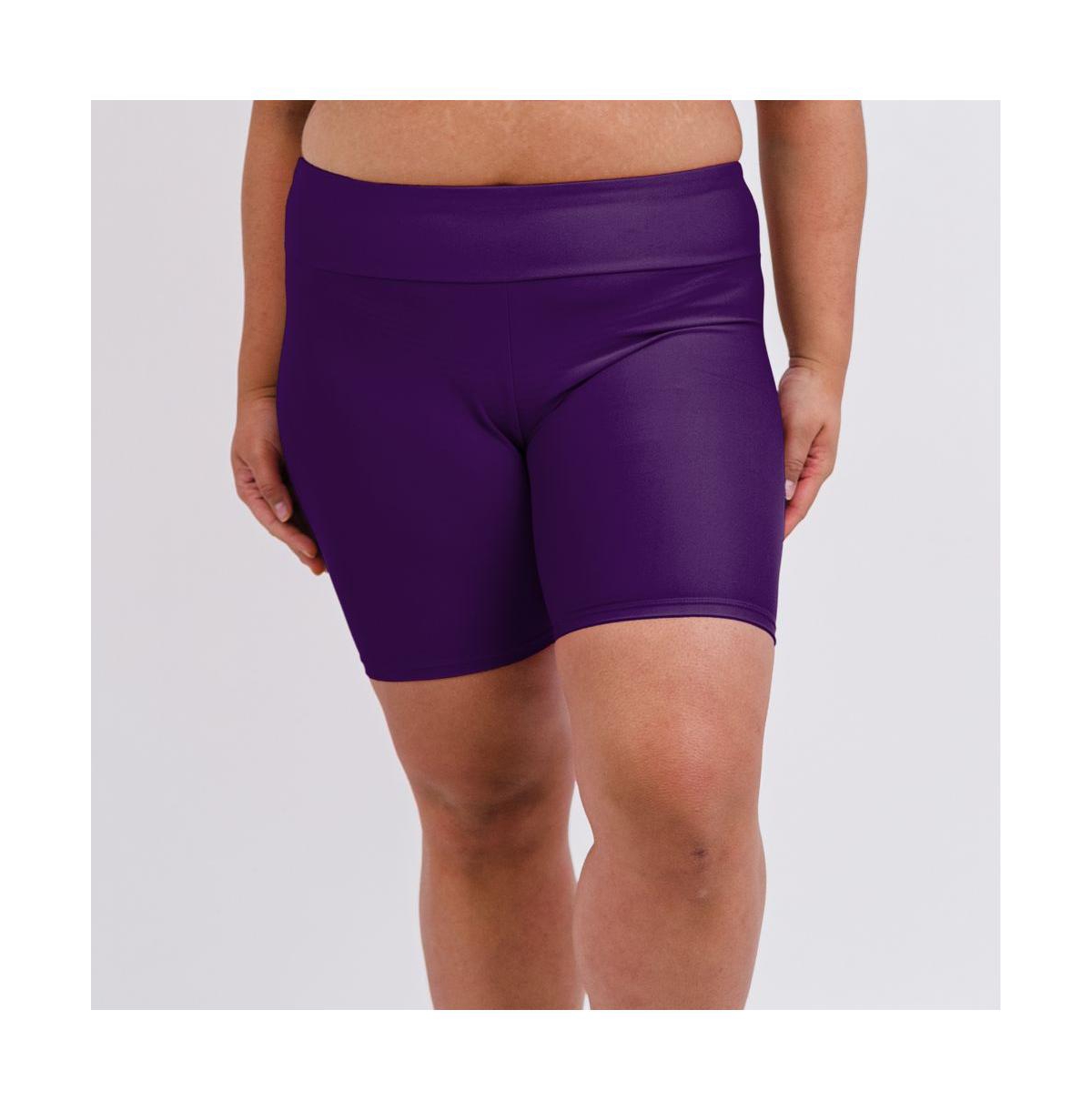 Click here for Calypsa Womens Plus Size Mid-Thigh Swim Shorts - E... prices