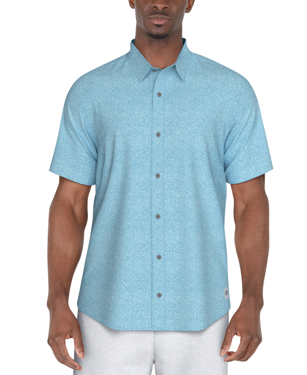 Click here for Pga Tour Mens Textured Short-Sleeve Fruit Print Sh... prices