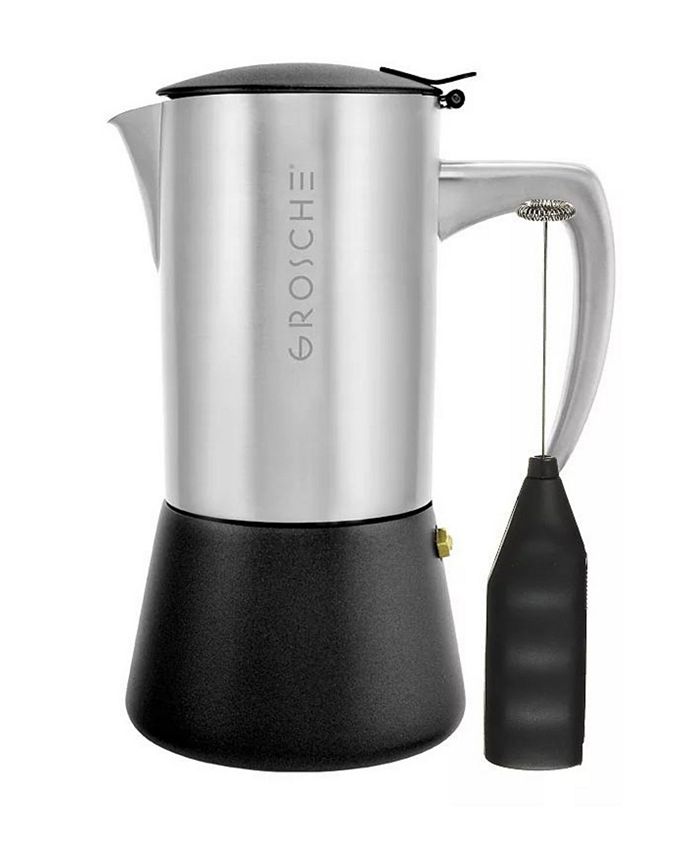 GROSCHE Milano Steel Cafe Bliss: Moka Pot Frother Duo - Macy's