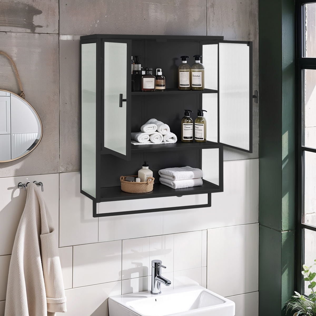 Click here for Streamdale 23.62" Glass Doors Modern Two-Door... prices