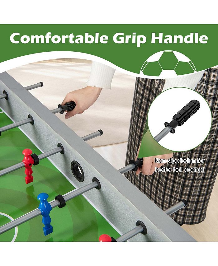 Costway Foosball Table Game Set with 2 Footballs, Smooth Handle, 18 ...