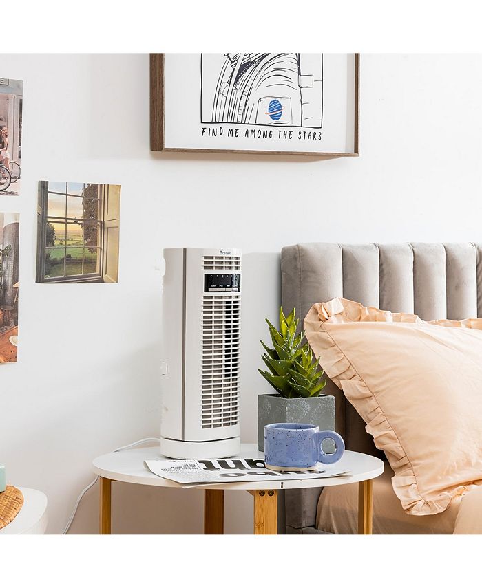Costway 14'' Mini Oscillating Tower Fan Electric Desk Fan w/3 Speed ...