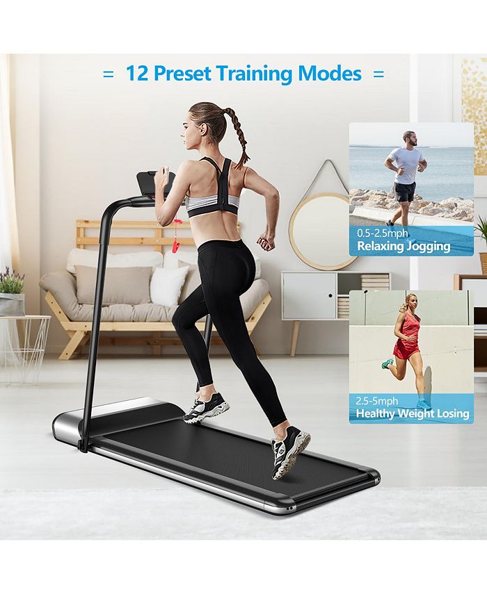 Costway Installation-Free Ultra-Thin Folding Treadmill Exercise - Macy's
