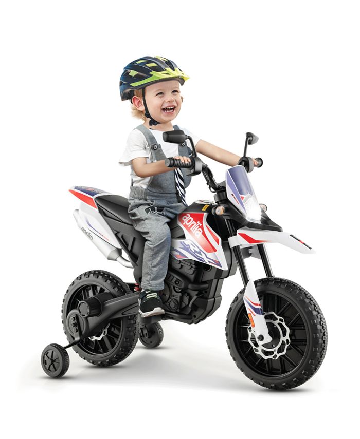 Slickblue Aprilia Licensed Kids Ride On Motorcycle with 2 Training ...