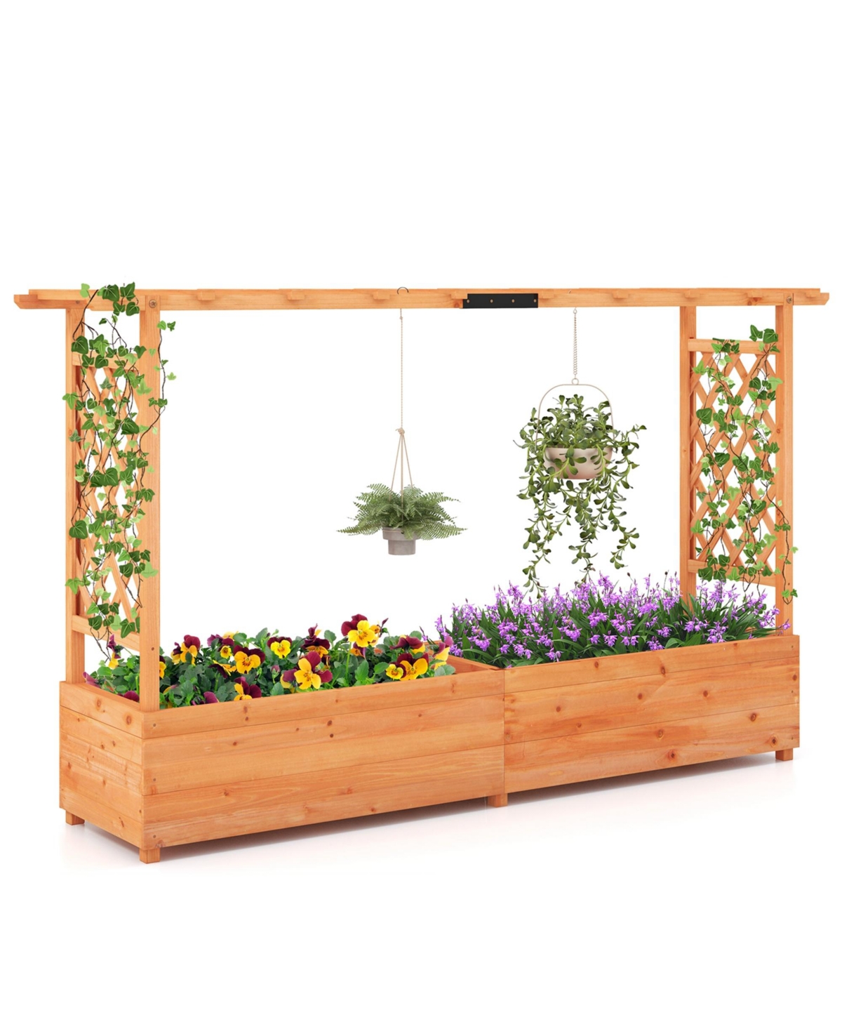 Click here for 1 Pcs Raised Garden Bed with Trellis Hanging Roof... prices