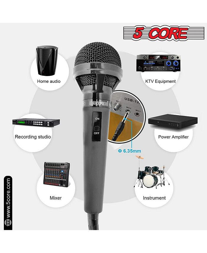 5 Core Handheld Microphone For Karaoke Singing • Dynamic Cardioid ...
