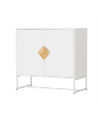 Simplie Fun Solid Wood Square Shaped Handle 2 Doors Sideboard - Macy's