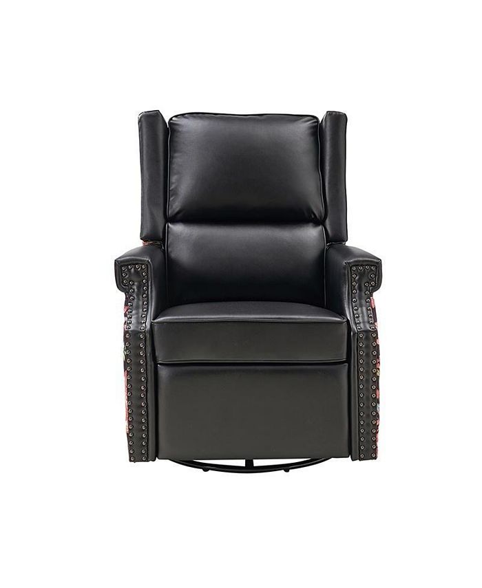 Hulala Home Bobby Traditional Swivel Rocker Recliner With Floral ...