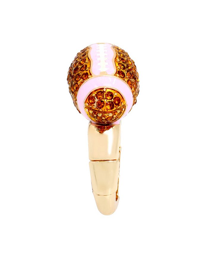Betsey Johnson Faux Stone Football Cocktail Ring - Macy's