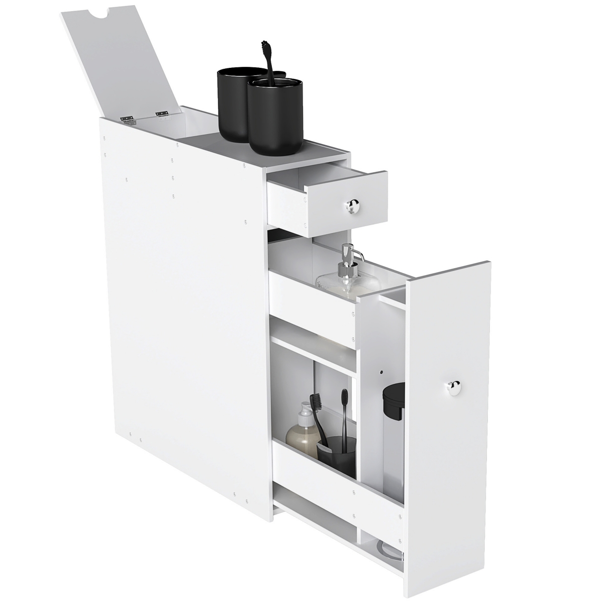 Click here for Homcom Wooden Narrow Modern Bathroom Furniture Cab... prices