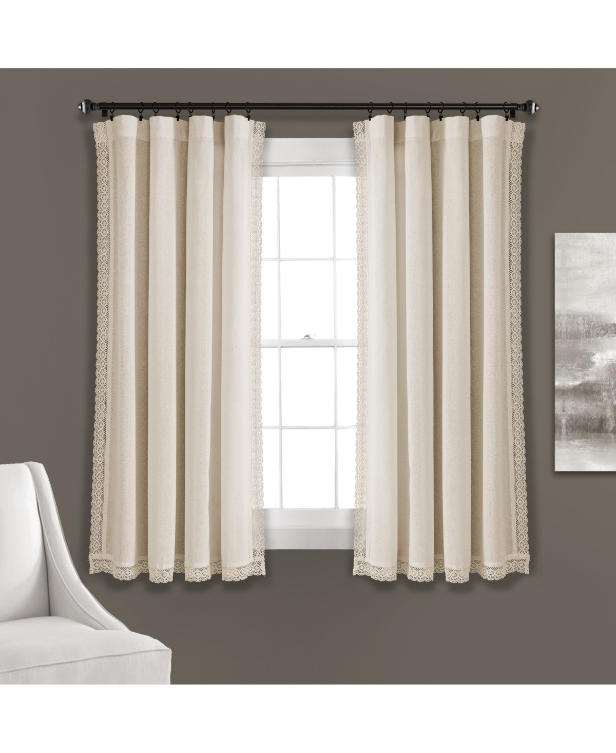Click here for Lush Decor Rosalie Window Curtain Panels - Ivory prices