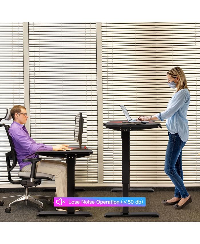 Slickblue Electric Standing Gaming Desk with Height Adjustable Splice ...
