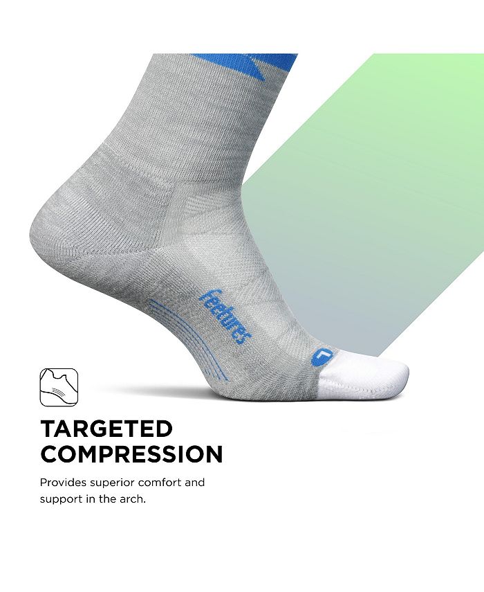 Feetures Men's Elite Light Cushion Mini Crew Sock - Sport Sock with ...