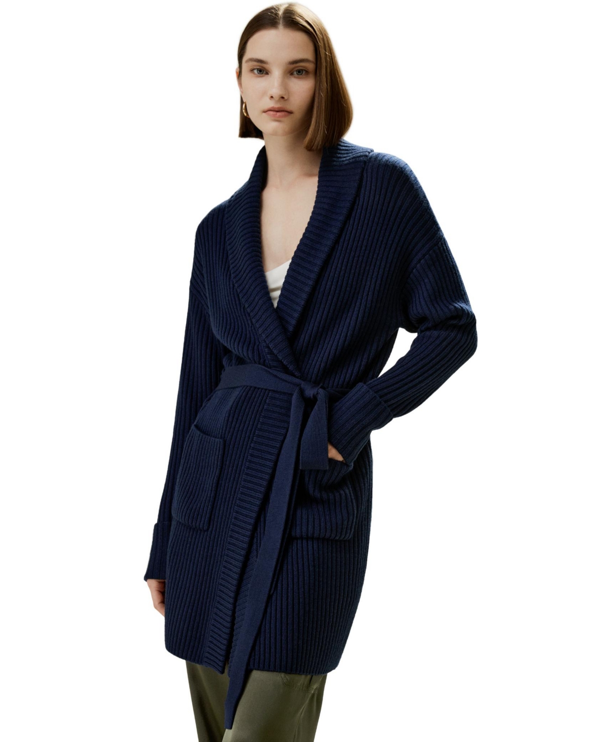 Click here for Lilysilk Womens Merino Wool Shawl Collar Cardigan... prices