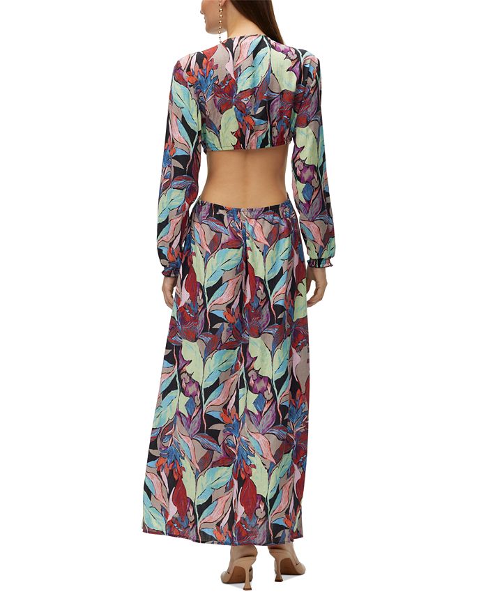 Vero Moda Women's Gaja Palma Printed Cutout Maxi Dress - Macy's