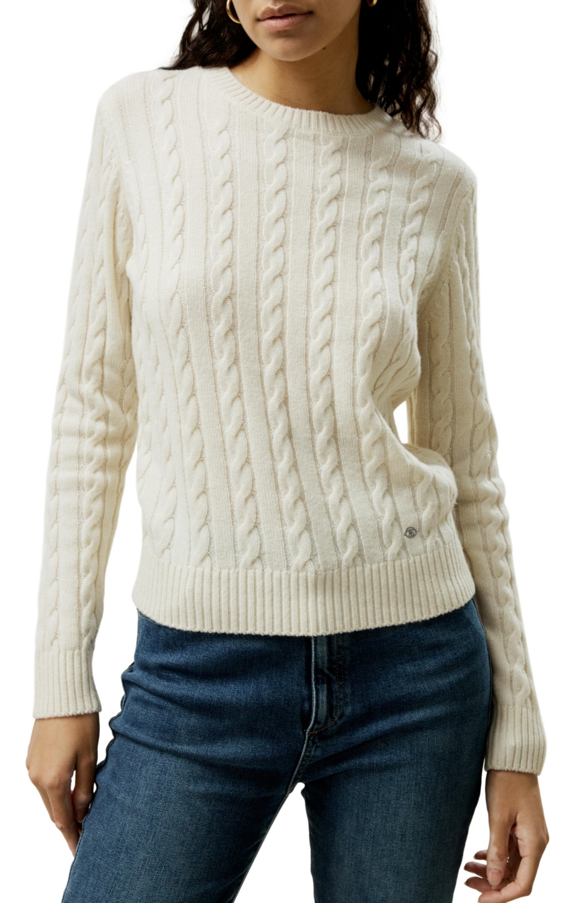 Click here for Lilysilk Womens Classic Cable Knit Sweater with Ri... prices