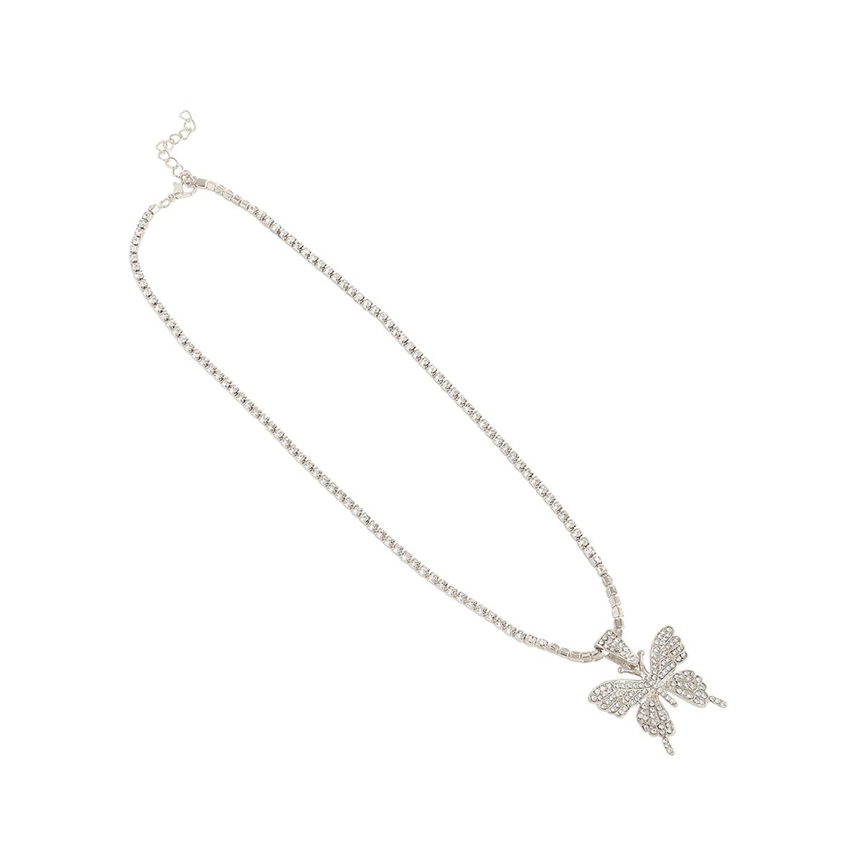Click here for Sohi Womens Butterfly Pendant Necklace - Silver prices