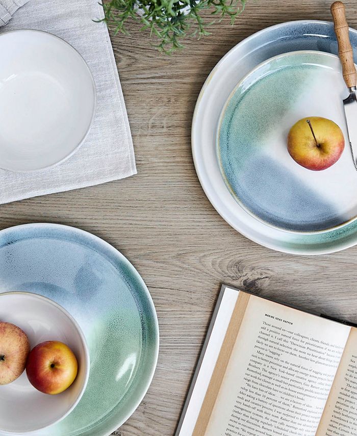 Sango Sittera Color Block Reactive 12 Pc. Dinnerware Set, Service for 4 ...