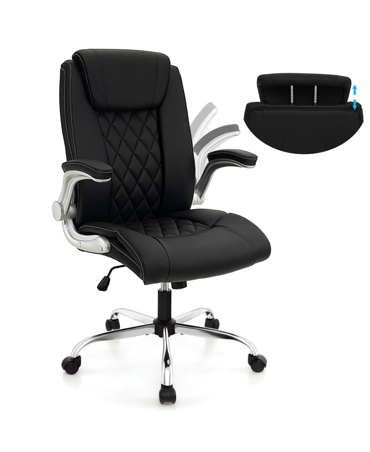 Click here for Pu Leather Office Chair Height Adjustable Executiv... prices