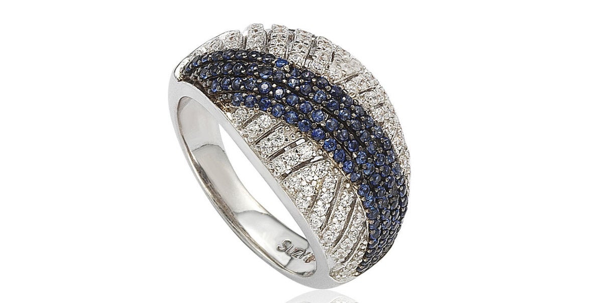 Click here for Suzy Levian Sterling Silver Cubic Zirconia Blue &... prices